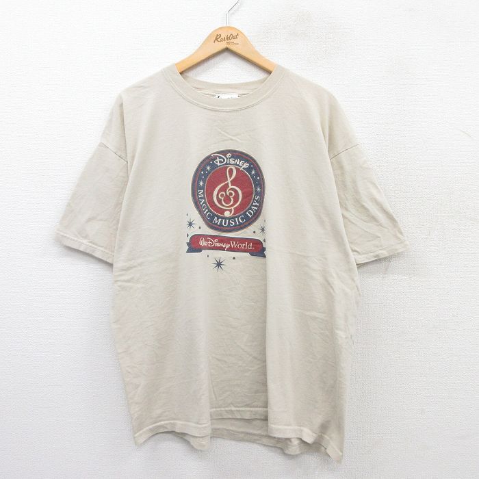 XL★古着 半袖 ビンテージ Tシャツ メンズ 00年代 00s ディズニー 音符 大きいサイズ コットン クルーネック ベージュ &yen;&nbsp;2,400（税込） XL★古着 半袖 ビンテージ Tシャツ メンズ 00年代 00s ...
