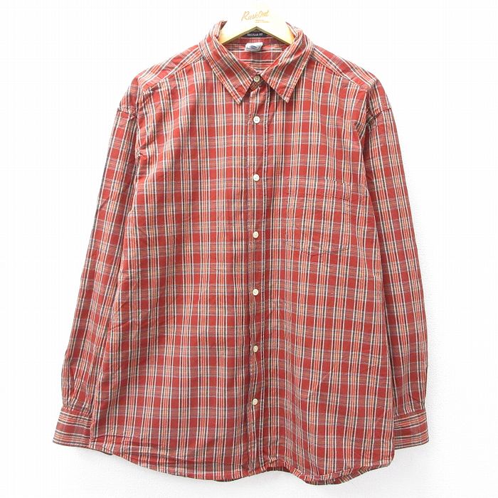 XL★古着 オールドネイビー OLD NAVY 長袖 シャツ メンズ 00年代 00s コットン 茶他 チェック &yen;&nbsp;3,900（税込） XL★古着 オールドネイビー OLD NAVY 長袖 シャツ メンズ 00年代 00...