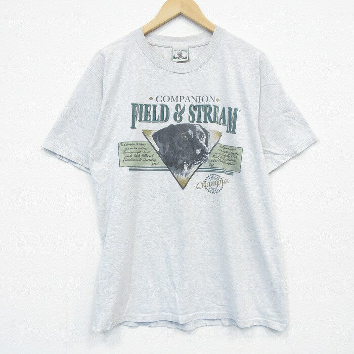 L★古着 半袖 ビンテージ Tシャツ メンズ 00年代 00s コットン クルーネック USA製 薄グレー 霜降り &yen;&nbsp;2,400（税込） L★古着 半袖 ビンテージ Tシャツ メンズ 00年代 00s スキューバ コット...