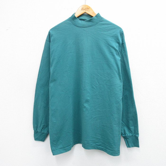 XL★古着 ラッセル 長袖 ビンテージ Tシャツ メンズ 00年代 00s 無地 大きいサイズ コットン モックネック ハイネック 白 &yen;&nbsp;2,900（税込） XL★古着 長袖 ビンテージ Tシャツ メンズ 90年代 90...