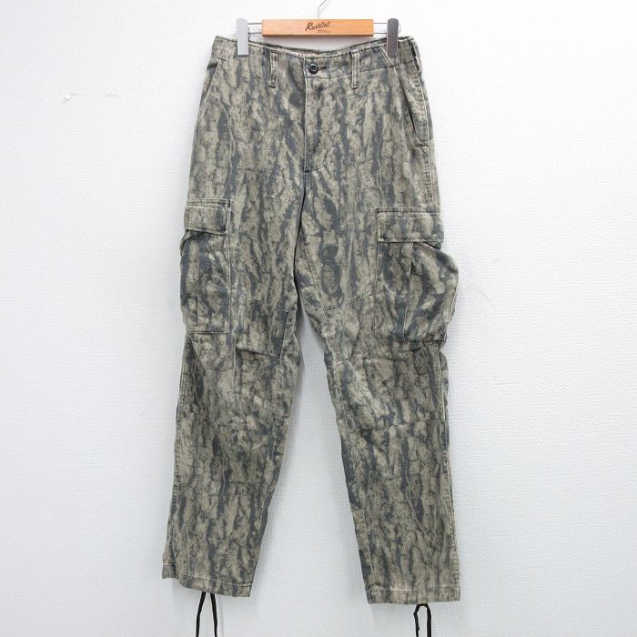 W30★古着 ミリタリー カーゴ パンツ メンズ 90年代 90s コンバット ウッドランドカモ USA製 緑 迷彩 &yen;&nbsp;3,900（税込） W30★古着 ミリタリー カーゴ パンツ メンズ 80年代 80s コンバット ...