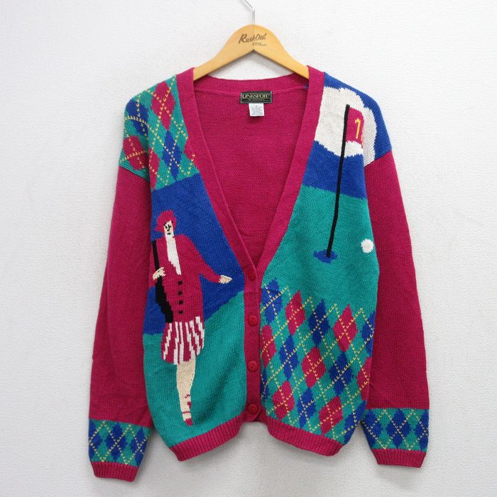 古着 IZOD 長袖 ニット カーディガン レディース 90年代 90s アーガイル コットン 白他 &yen;&nbsp;2,900（税込） 古着 長袖 ニット カーディガン レディース 90年代 90s ラムウール 緑 &yen;&nb...