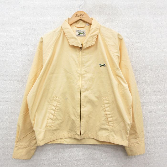 XL★古着 長袖 ジャケット スイングトップ メンズ 80年代 80s GRANGER ラグラン USA製 タロン ベージュ系 &yen;&nbsp;3,900（税込） XL★古着 ロンドンフォグ 長袖 ジャケット メンズ 80年代 80s...