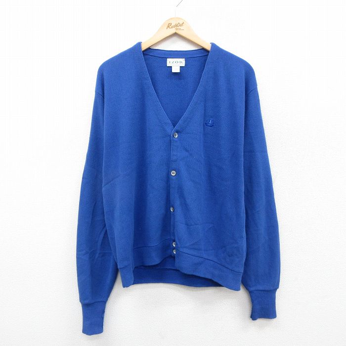 XL★古着 IZOD 長袖 ニット カーディガン メンズ 90年代 90s ワンポイントロゴ 大きいサイズ アクリル 白 &yen;&nbsp;2,400（税込） XL★古着 IZOD 長袖 ニット カーディガン メンズ 90年代 90s ...