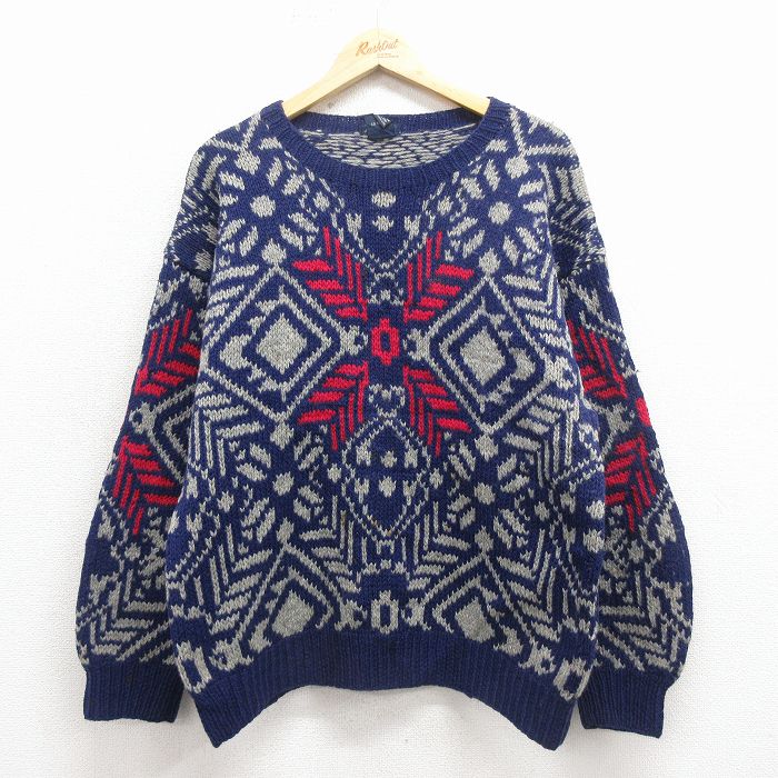 【表記サイズ】　L 【実寸サイズ】　着丈（肩から裾）65cm　着幅（脇から脇）55cm　裄丈（襟中央から袖口）81cm　脇袖丈（脇から袖先）48cm 【素材】　ウール100％ 【程度】　B 【コンディション】　汚れ 【仕入先】　アメリカ 【...