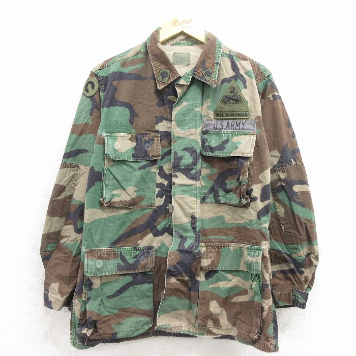 【表記サイズ】　S 【実寸サイズ】　着丈（肩から裾）72cm　着幅（脇から脇）54cm　肩幅46cm　肩袖丈（肩から袖先）57cm　脇袖丈（脇から袖先）53cm 【素材】　コットン100％ 【程度】　A 【コンディション】　補修 【仕入先】...