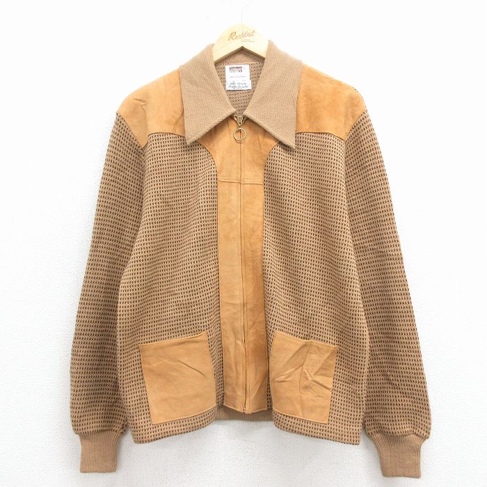 【表記サイズ】　L 【実寸サイズ】　着丈（肩から裾）71cm　着幅（脇から脇）54cm　肩幅46cm　肩袖丈（肩から袖先）66cm　脇袖丈（脇から袖先）51cm 【素材】　アクリル100％ 【程度】　B 【コンディション】　汚れ 【仕入先】...