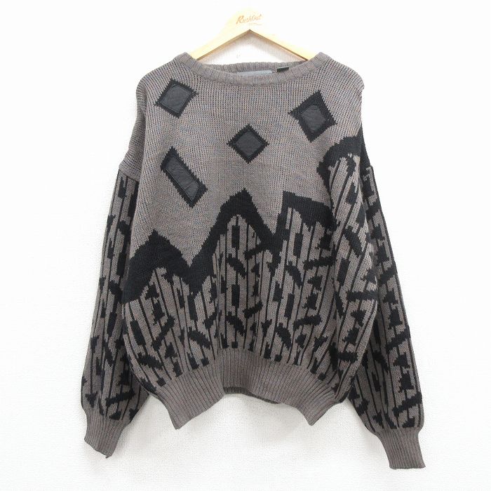 【表記サイズ】　2XL 【実寸サイズ】　着丈（肩から裾）64cm　着幅（脇から脇）68cm　肩幅72cm　肩袖丈（肩から袖先）55cm　脇袖丈（脇から袖先）59cm 【素材】　アクリル100％ 【程度】　A 【コンディション】　全体良好 【...