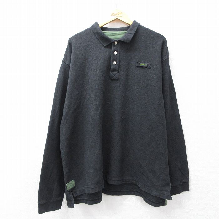 【表記サイズ】　XXL 【実寸サイズ】　着丈（肩から裾）72cm　着幅（脇から脇）69cm　肩幅56cm　肩袖丈（肩から袖先）66cm　脇袖丈（脇から袖先）56cm 【素材】　コットン100％ 【程度】　B 【コンディション】　汚れ、すれ ...