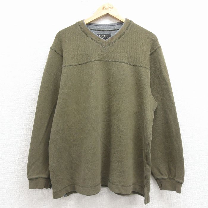 【表記サイズ】　L 【実寸サイズ】　着丈（肩から裾）70cm　着幅（脇から脇）61cm　肩幅47cm　肩袖丈（肩から袖先）58cm　脇袖丈（脇から袖先）52cm 【素材】　コットン100％ 【程度】　A 【コンディション】　少々毛羽立ち 【...