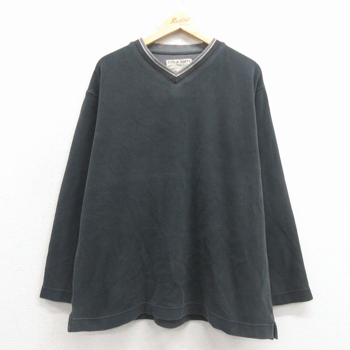 【表記サイズ】　XL 【実寸サイズ】　着丈（肩から裾）72cm　着幅（脇から脇）66cm　肩幅53cm　肩袖丈（肩から袖先）56cm　脇袖丈（脇から袖先）45cm 【素材】　コットン100％ 【程度】　A 【コンディション】　色あせ 【仕入...