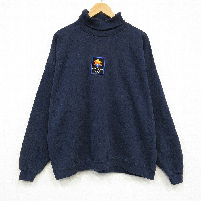 【表記サイズ】　XL 【実寸サイズ】　着丈（肩から裾）67cm　着幅（脇から脇）66cm　肩幅67cm　肩袖丈（肩から袖先）56cm　脇袖丈（脇から袖先）54cm 【素材】　コットン95%、ポリエステル5% 【程度】　A 【コンディション】...