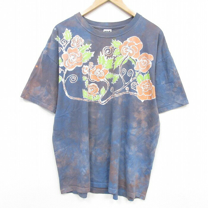 【表記サイズ】　XL 【実寸サイズ】　着丈（肩から裾）72cm　着幅（脇から脇）62cm　肩幅57cm 【素材】　コットン100% 【程度】　B 【コンディション】　汚れ、ブリーチ汚れ 【仕入先】　アメリカ 【メール便】　可 *******...