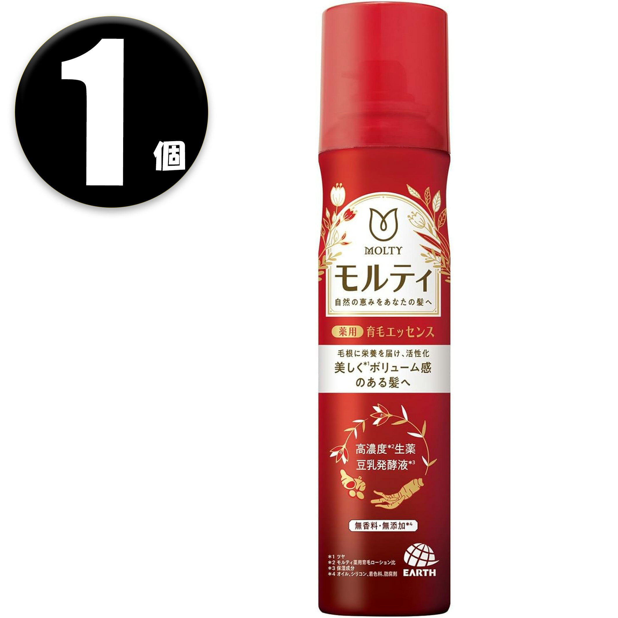 製品について ブランド モルティ アイテム (1個) モルティ 女性用育毛剤 薬用育毛エッセンス 130g 医薬部外品 アース製薬 成分 (有効成分)ショウキョウエキス、センブリエキス、ニンジンエキス、D-パントテニルアルコール (その他の...
