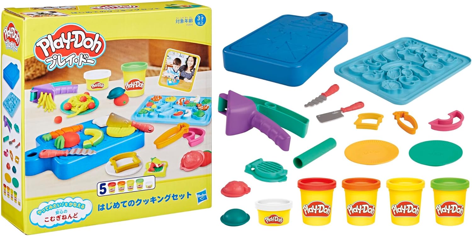 ハズブロ Play-Doh はじめてのクッキングセット（F6904） 3才から遊べる知育ねんどセット はじめての“お料理ごっこ”にぴったりのセットです。 Play-Dohのクッキングセットで、小さなシェフ気分を楽しめます。 14種類のキッチ...