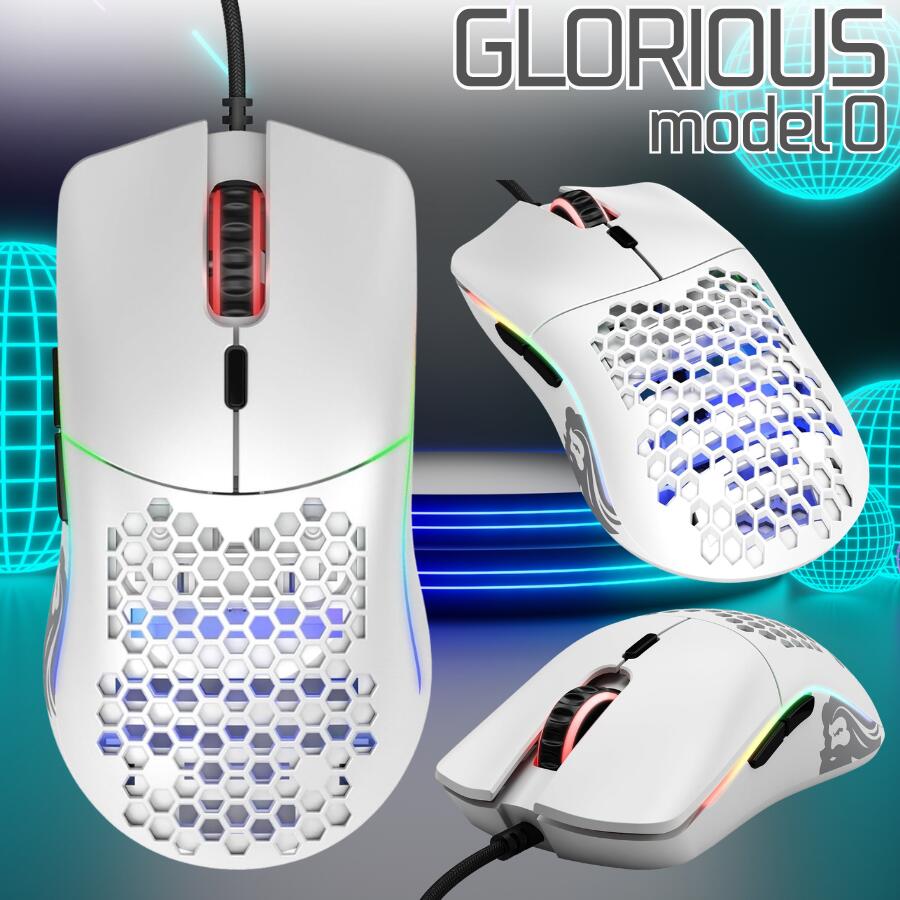 Glorious Model O Mouse Regular Whiteは、軽量ハニカムデザインを採用した有線ゲーミングマウスです。 本体重量は約67g。ハニカムシェル構造により軽量化されており、FPSやアクションゲームなど、素早いマウス操...