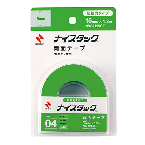 レビューを書いて　緑花堂5％OFFクーポンGET！レビューを書いたらメールでお知らせくださいね 【5個セット】 ニチバン ナイスタック 超強力タイプ 15mm×1.2m ASNNB-NW-U15SFX5|雑貨・ホビー・インテリア 雑貨 雑貨...