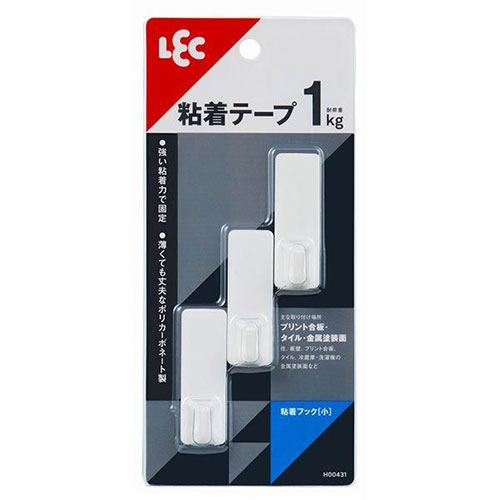 レビューを書いて　緑花堂5％OFFクーポンGET！レビューを書いたらメールでお知らせくださいね レック 粘着フック 小 3個入 W ASNH00431|雑貨・ホビー・インテリア 雑貨 整理用品・オフィス・ファイル・バインダー 粘着フック(小...