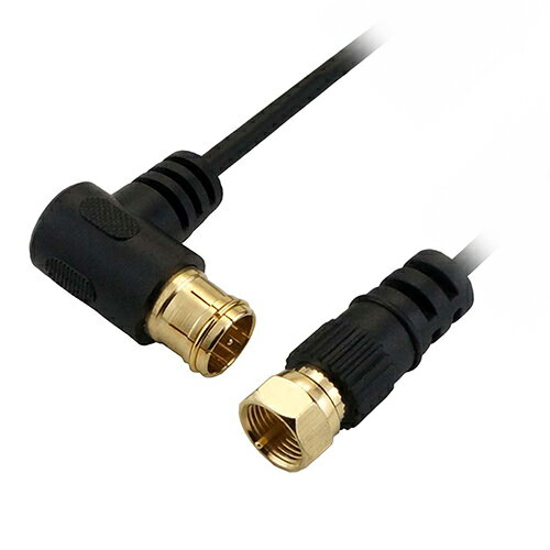 レビューを書いて　緑花堂5％OFFクーポンGET！レビューを書いたらメールでお知らせくださいね ホーリック 極細アンテナケーブル 50cm ブラック L字差込式-ネジ式 ASNAC05-777BB|家電 映像関連 その他テレビ関連製品 4K...