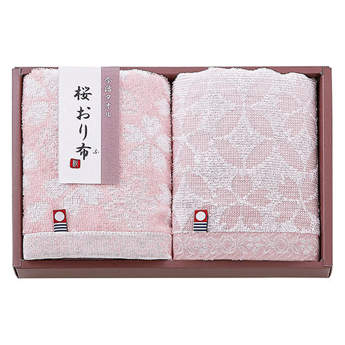 レビューを書いて　緑花堂5％OFFクーポンGET！レビューを書いたらメールでお知らせくださいね 今治タオル 桜おり布 フェイスタオル2P ピンク 33×75cm リニューアル毛違いジャカードガーゼパイルタオル ASNL1019030|雑貨・...