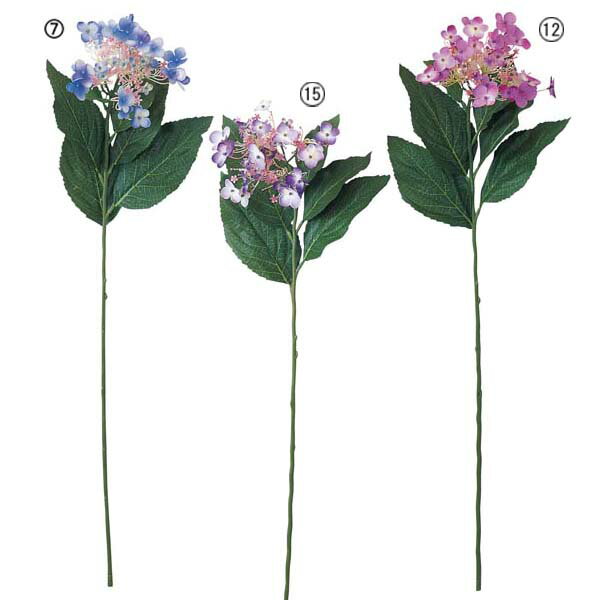 レビューを書いて　緑花堂5％OFFクーポンGET！レビューを書いたらメールでお知らせくださいね【 サイズ 】全長75cm　花径15cm　葉径7〜16cm 【 素　材 】ポリエステル 【 カラー 】7）ブルー　12）パープル　15）ラベンダー...