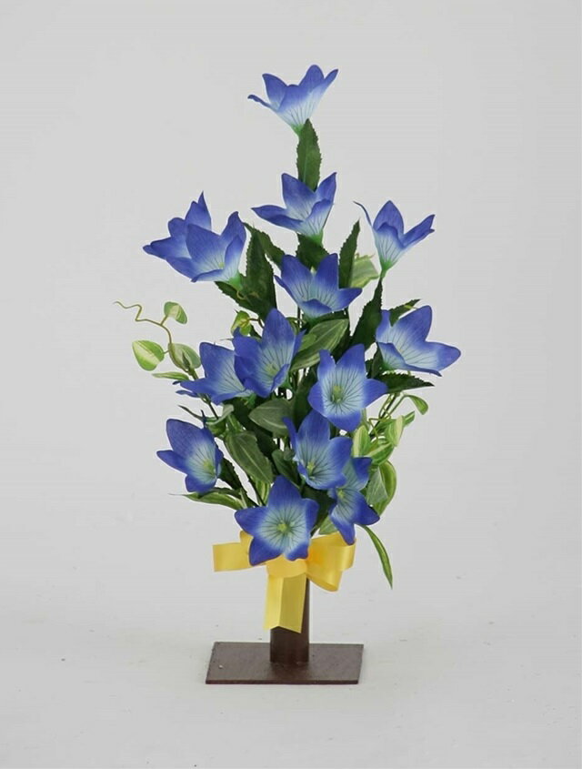 商品型番：MRS10-07908 商品名：ききょうツイッグデコ(2色)A ブルー 商品内容：25cmW 40cmH 店舗装飾:秋の装飾品:コスモス・秋の花 用途：造花 フェイクグリーン 人工植物 人工観葉植物 デコレーション 店舗装飾 飾り...