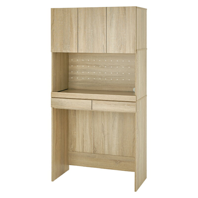 レビューを書いて　緑花堂5％OFFクーポンGET！ レビューを書いたらメールでお知らせくださいね オープン部分と扉収納を合わせた多機能タイプでキッチンスペースを有効活用可能。引出しやスライド棚付きでキッチン家電も使いやすい。 ●商品名キッチ...