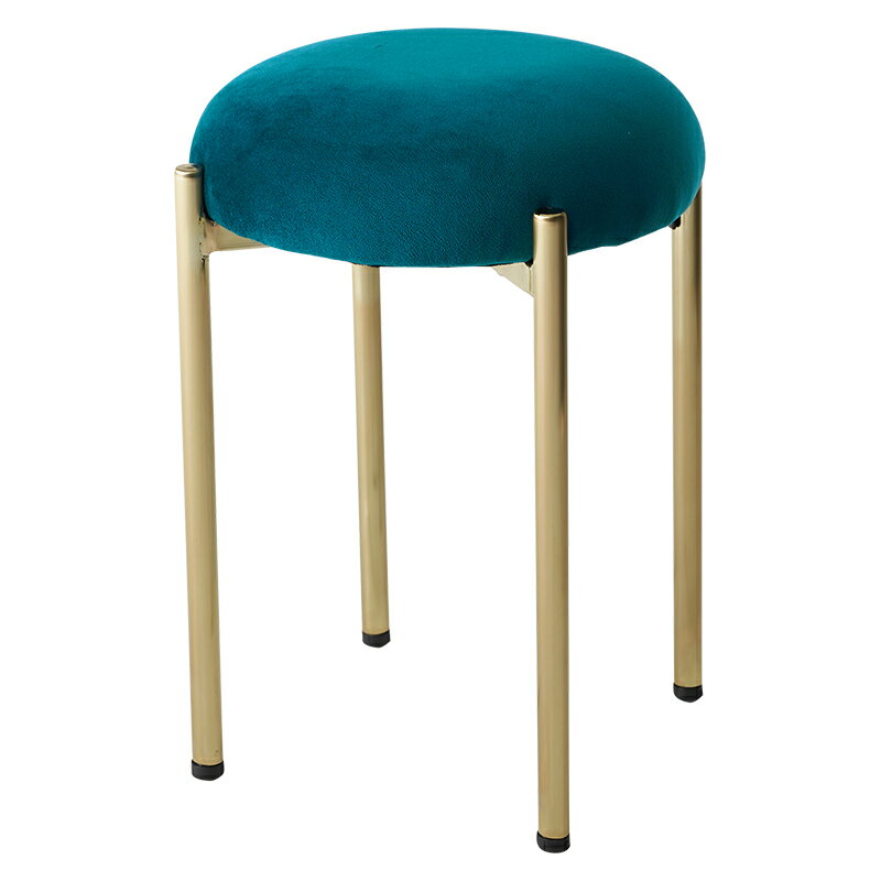 レビューを書いて　緑花堂5％OFFクーポンGET！ レビューを書いたらメールでお知らせくださいね ころんとした座面にゴールドの脚がフェミニンなスツール。なめらかな触り心地のベロア風生地を使用しています。 ●商品名スツール ダークブルー[TH...