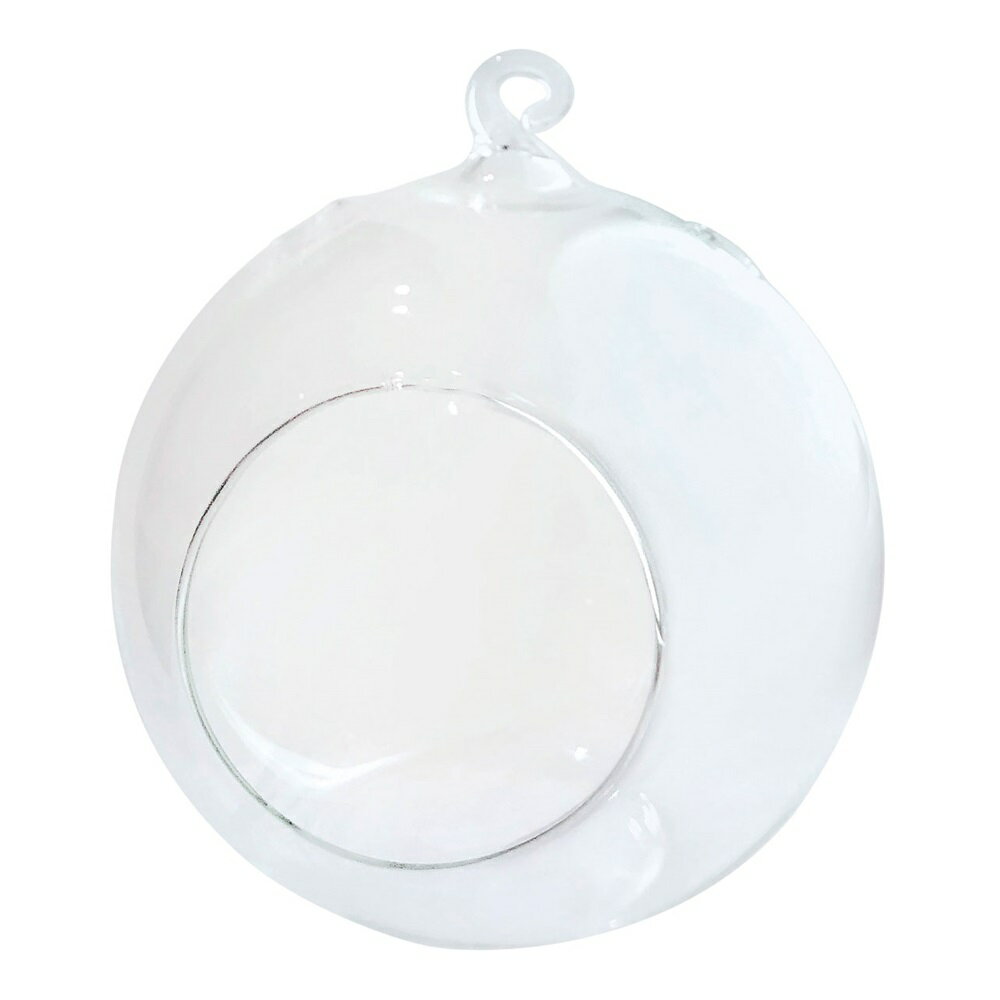 レビューを書いて　緑花堂5％OFFクーポンGET！ レビューを書いたらメールでお知らせくださいね ●商品名ハンギンググラスボールMクリア花器ベース ●商品番号TDLSY639796 ●商品説明ハンギンググラスボールM花器ベース。直径13cm...