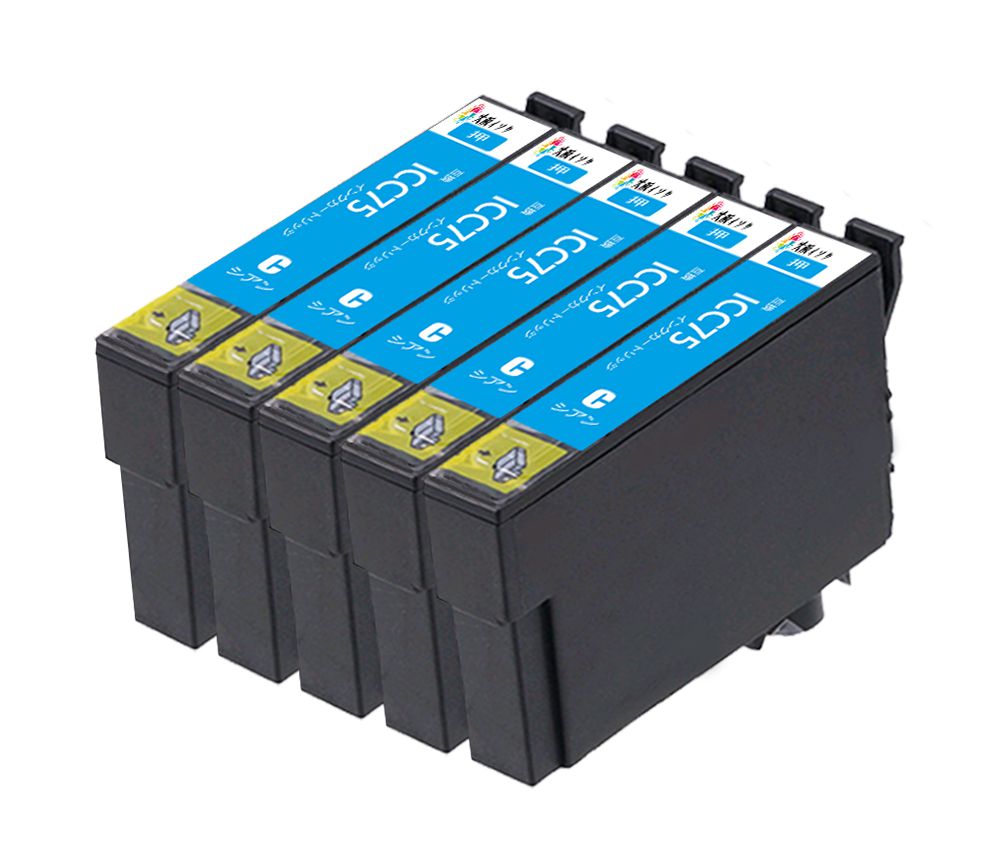 エプソン用 ic75 インクカートリッジ互換 【セット内容】 IC75C ×5 【対応機種】 PX-M740F PX-M740FC6 PX-M740FC7 PX-M740FC8 PX-M741F PX-M741FC6 PX-M741FC7 ...