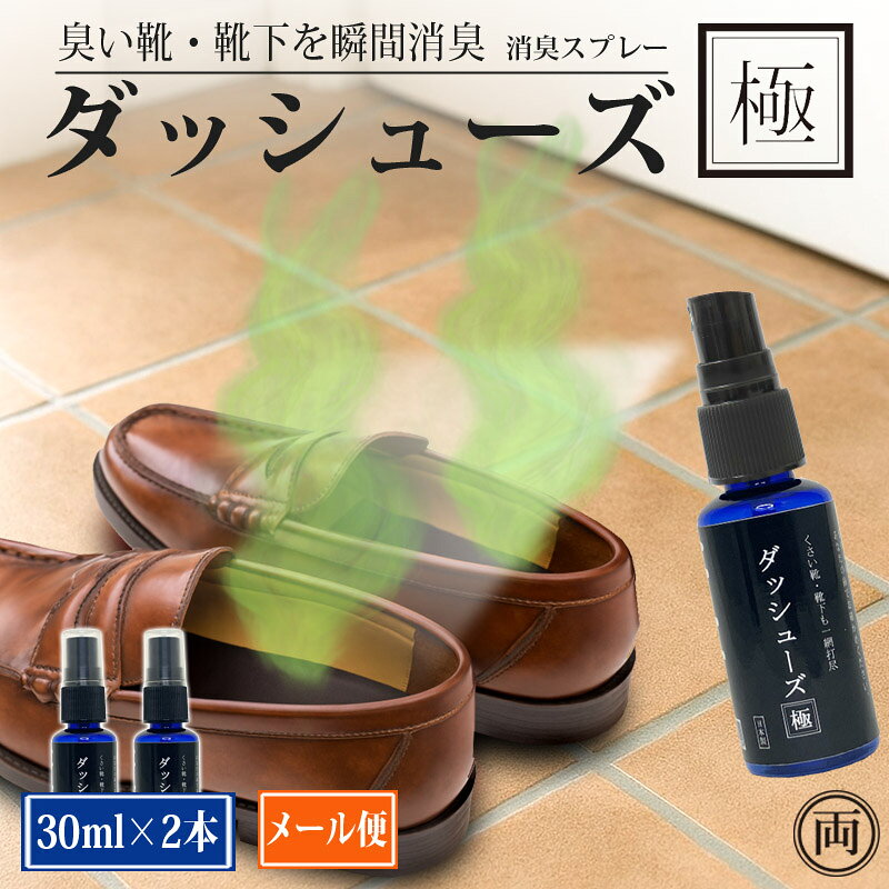 約240プッシュ可能な30ml サイズ×2本セット 一瞬で無臭化！足元の爆臭、秒で消す---『ダッシューズ極』は靴の臭い消し 「う......このニオイ、どうしよう」 そんな " いざ " の瞬間に、たったひと吹きで空気が変わる。 靴・靴下...