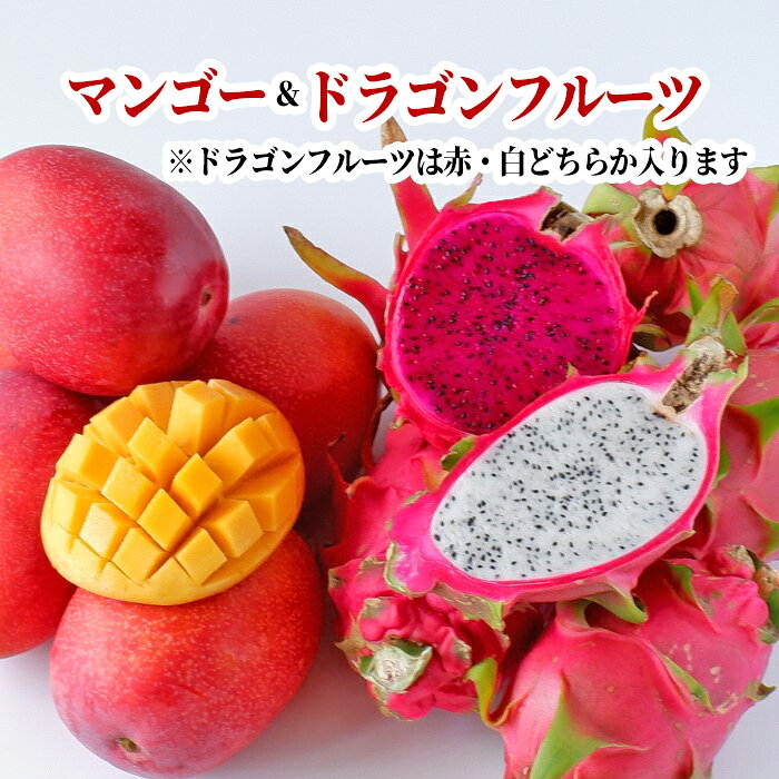 商品説明名称沖縄県産アップルマンゴー＆ドラゴンフルーツ食べ比べセット 産地名沖縄県産内容量アップルマンゴー1玉(300g以上)＆ドラゴンフルーツ1～2玉(400g以上) ※ドラゴンフルーツ赤・白指定不可保存方法冷蔵庫で保存&nbsp;