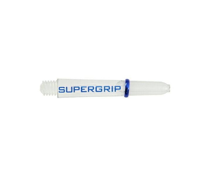 ■商品説明 全長：約38mm(ネジ部分含まず)涼しげで美しいクリアのSUPER GRIPシャフトです。 アルミ製の薄いリングが付いています。 【harrows】【HARROWS】【ハローズ】【シャフト】
