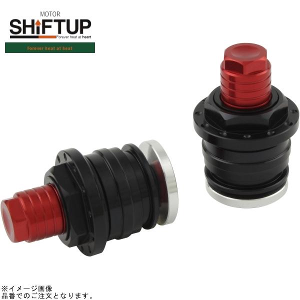 ■商品情報 イニシャルアジャスター フォークキャップ部分:ブラック シャフト部分:レッド 純正フロントフォークキャップと交換して取り付ける事で、プリロード(イニシャル)調整が可能になります。 スプリングを押し込み負荷をかける事で、ブレーキン...