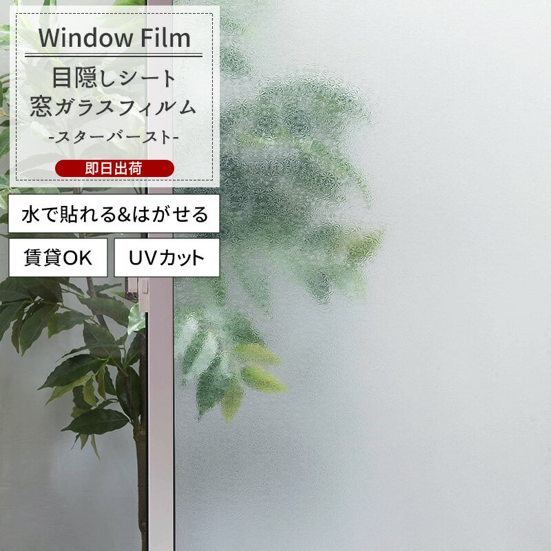 商品詳細 商品名 ウィンドウフィルム WFSG26 Starburst/スターバースト サイズ 幅約60cm&times;高さ約91cm 厚み 0.3mm 材質 PVC 付属品 スクイーバー 1個 機能 ・UVカット なんと当店のウィンドウ...