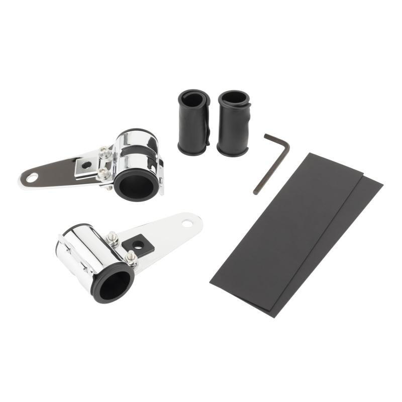 キジマ(Kijima) バイクパーツ ヘッドライトステー カスタム ショートタイプ 27-39mm スチール製 メッキ 205-0281カスタムヘッドライトの装着やヘッドライト周りのカスタムに必要なヘッドライトステーです。ショートタイプ 2...