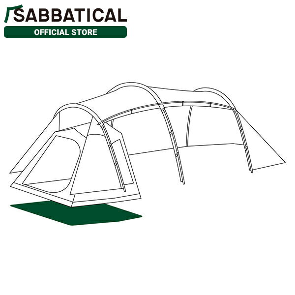 SABBATICAL サバティカル グランドシート ギリア2人用インナーテント用は汚れや傷、湿気からフロア生地を守る、ギリアの2人用のインナーテント専用設計グランドシート。210デニールオックスフォードポリエステル素材を使用しており、耐久性...