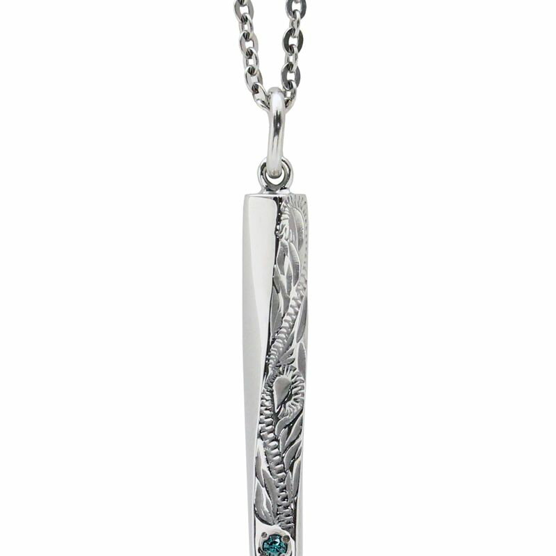 素材：サージカルステンレス宝石：ブルーダイヤモンド（0.01ct）サイズ（約）：縦2.2cm、横0.3cm、幅0.3cmレディースチェーン：約40cm（幅2mm）≪紗古夢堂延長保証について≫ 延長保証の対象となるブランド・メーカーについては...