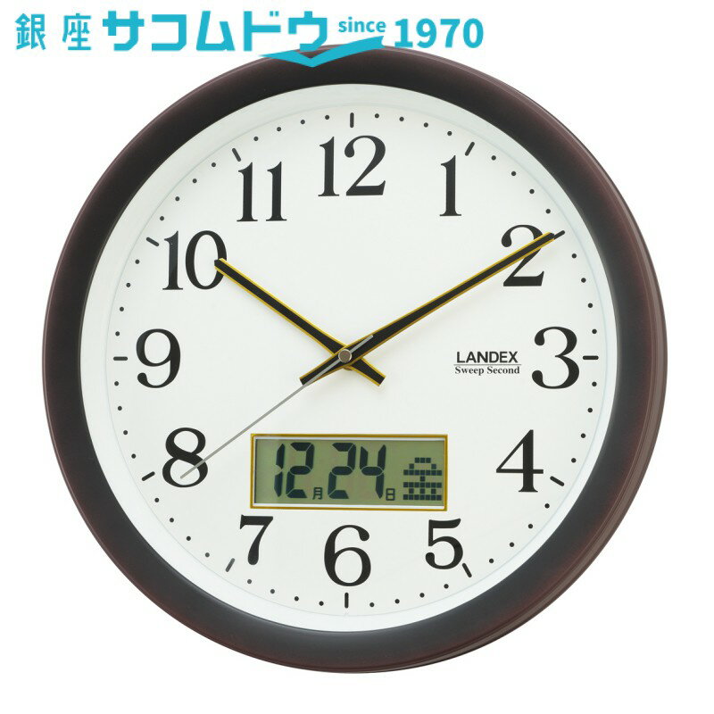 ■サイズ/重さ H325×W325×D55mm 874g ■電池 単3型×2（別売） ■色 ダークブラウン ■素材 プラスチック ■機能 カレンダー 連続秒針≪紗古夢堂延長保証について≫ 延長保証の対象となるブランド・メーカーについては下記...