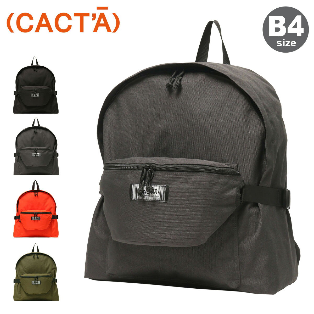 CACTA カクタ リュック ウエストバッグ付 1040 BLACKITEM SPEC COLOR VARIATION cacta-1040ブランド：CACTA カクタ 90年代のクラシックな型をモチーフにしたデイパックです。前胴に付いてい...