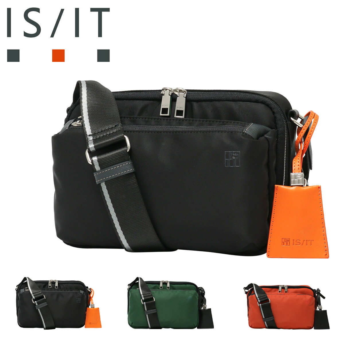 ISIT イズイット ショルダーバッグ フロント 936111 ブラックITEM SPEC COLOR VARIATION isit-936111ブランド：ISIT イズイット 「収納しやすい」を追求し完成した、イズイットのミニショルダーバ...