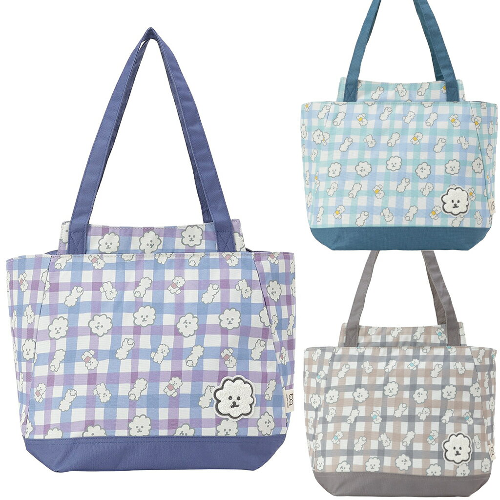 もふもふ犬のモフィコの背景にラフな線で水彩風のチェック柄を描きました。 やわらかい雰囲気にモフィコが持つバッグのビビット色がアクセントに。 もふもふテクスチャーのモフィコワッペンもかわいいポイントです。 コロンと丸いシルエットのちょうど良い...