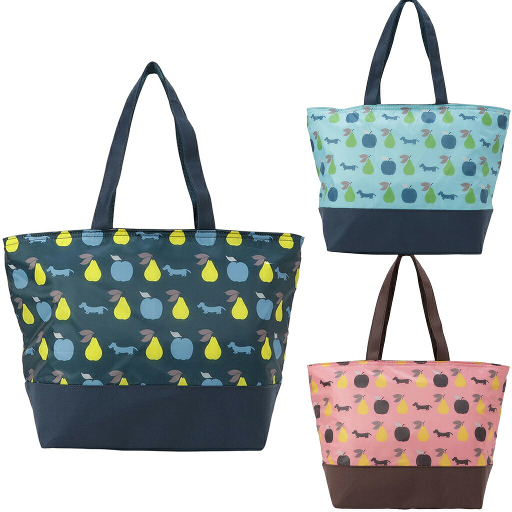犬とくだもの柄のプリントがかわいい、保温保冷トートバッグ。 口元は安心のファスナー開閉。 内側はアルミシートで保温保冷対応。 保冷剤が入るメッシュポケットも付いています。 持ち手は肩掛け可能な長さです。 500mlペットボトルがゆったり入る...