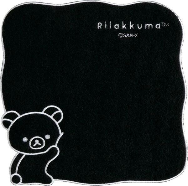 BASIC RILAKKUMAシリーズにモノクロデザインが仲間入り！ シンプルだからこそ引き立つ、ごゆるりとしたしぐさに癒されて下さい リラックマがまるでミニタオルに埋もれているみたいで、とってもかわいい デザインです♪ プレゼントにも喜ば...