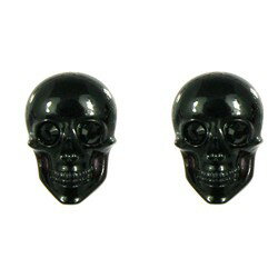 TARINA TARANTINO LUCITE SKULL POST PIERCE BK/BKスカルピアスBLACK/BLACK