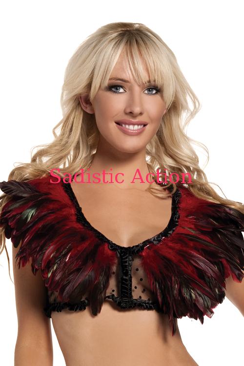 BE WICKED! Feather Top REDフェザートップREDフェザートップRED