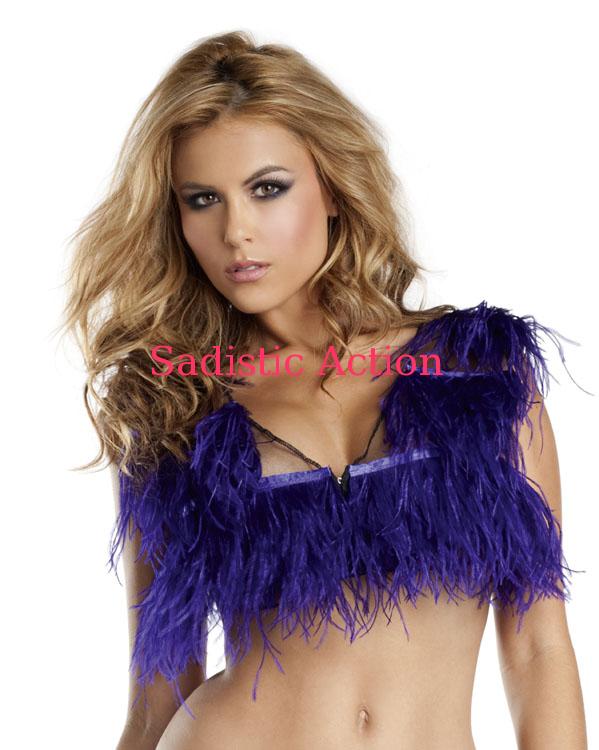 BE WICKED! Ostrich Feather Top PURオーストリッチフェザートップPURPLEオーストリッチフェザートップPURPLE