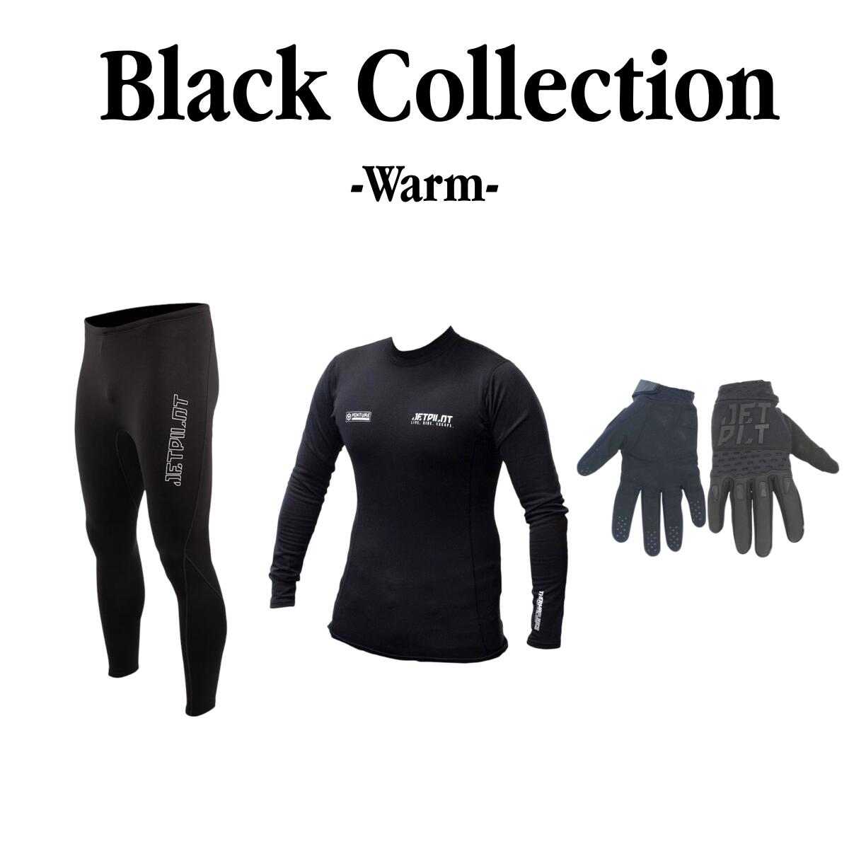 【 JETPILOT Black Collection -Warm- 】 不動の一番人気カラー、ブラックアイテムのコレクションです。 Warmはサーマフリース、ヒートシーカーのあったか素材のSETです。 1.ベンチャー サーマ フリース L...
