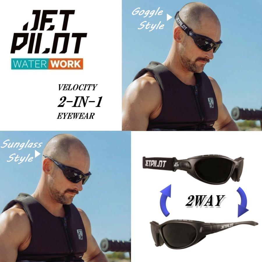★★★ JETPILOT 2026 MODEL ★★★ 2026年モデルの2-in-1アイウェアです 　・用途に応じてサングラス⇔ゴーグルに形を変えられる2WAY仕様です！ 　・100%偏光レンズ仕様です。 　・UVカットレンズ。 　・JE...