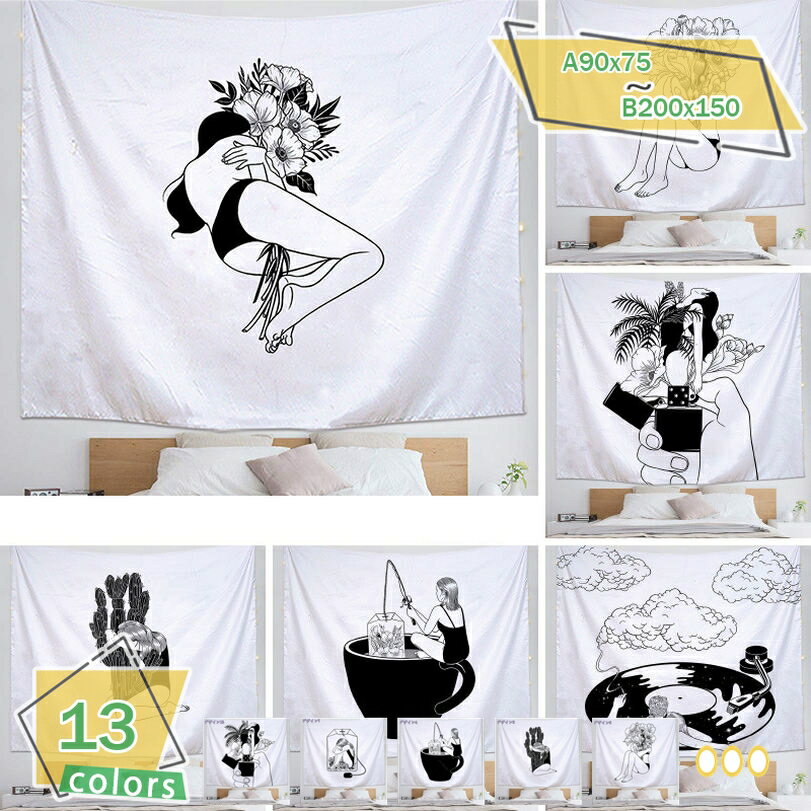 メイン素材：ポリエステル【サイズ】Aタイプ：ピーチスキン加工 Bタイプ：モケット加工 【オーダーメイド可能】カスタマイズ可能が、図案とサイズに対して何か提案があれば、メールにてお問い合わせください。 【パッケージ内容】タペストリーx1、フッ...